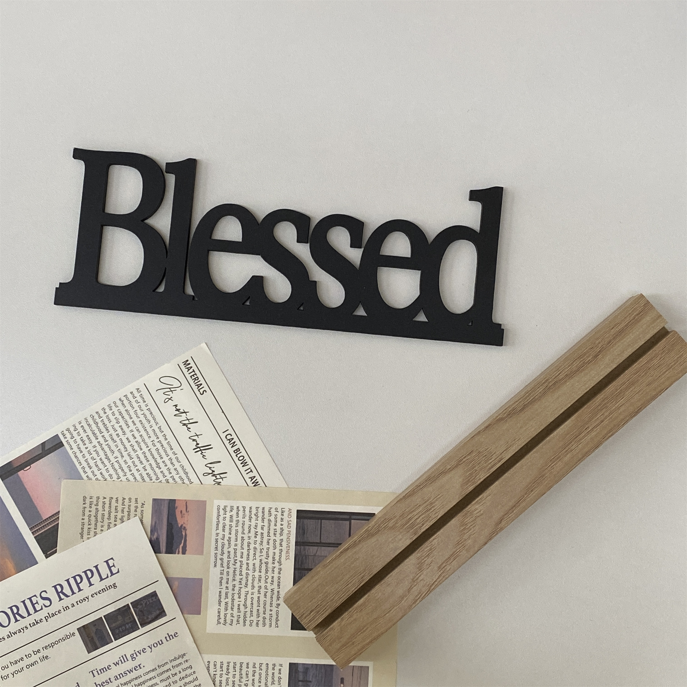 Inspirational Table Blessed Signs Motivational Decor Farmhouse Table ...