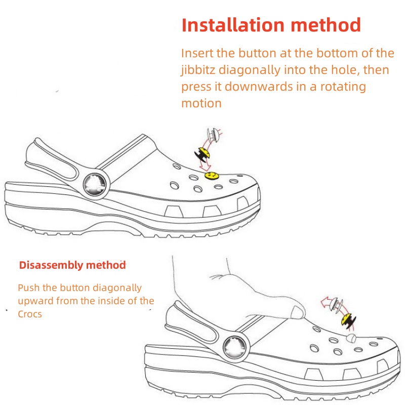 Various styles jibbitz crocs charm crocs button DIY 洞洞鞋 selipar crocs ...