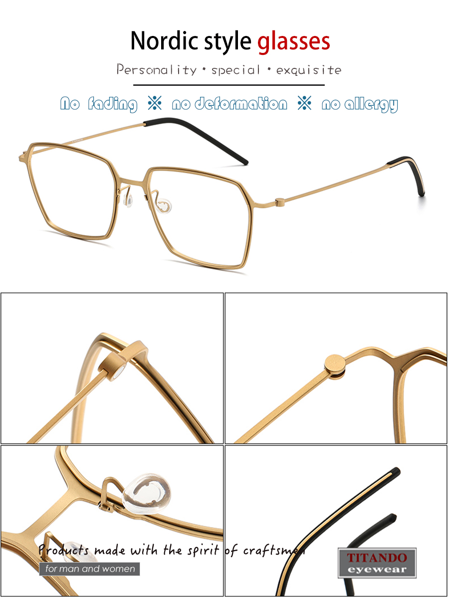 Nordic style, screwless minimalist design 8g ultra-thin eyeglasses for ...