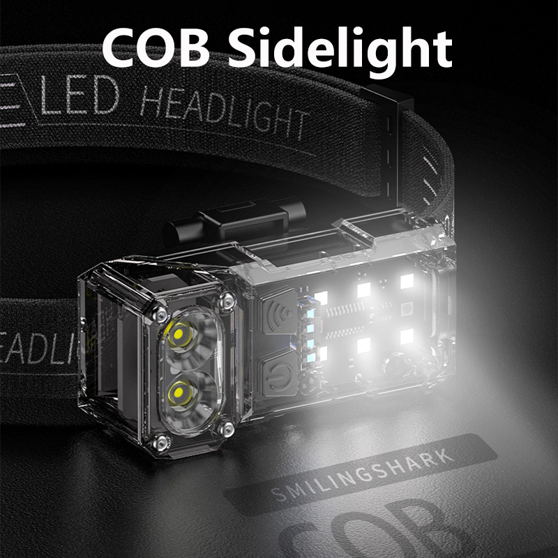 SmilingShark TD0171 led Mini Head Lamp COB Keychain Torch light with ...