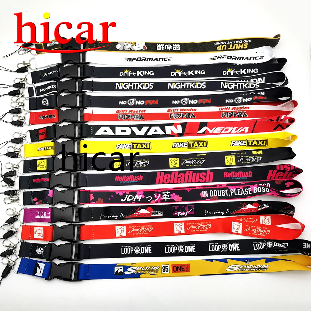 JDM Style Racing Lanyard Key Mobile ID Card Hanging Strap Refitting ...