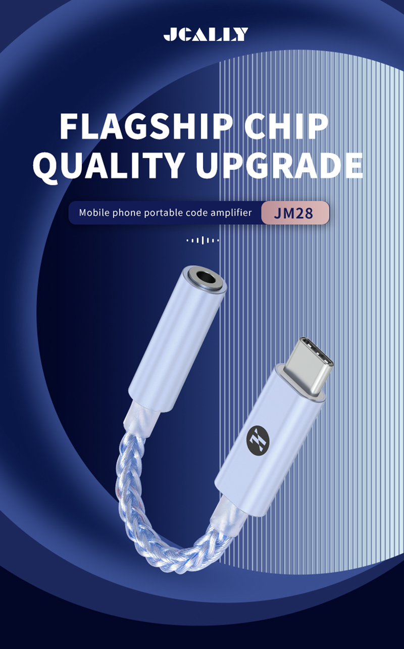 JCALLY JM28 Cirrus Logic CS43198 Chip Portable DAC Decoder Type-C To 3.5 Headphone Amplifier ...