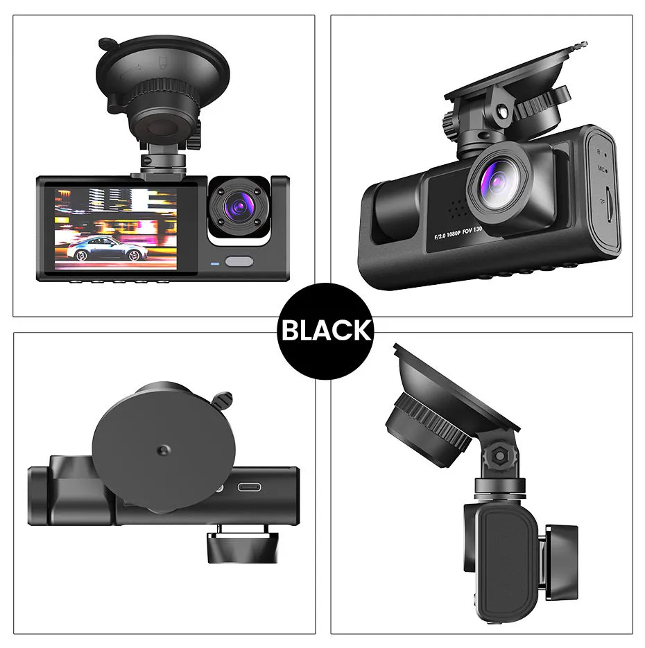 [Buy 1 get 1 ] 24 Hours Record 1080P FHD 3 Camera Dashcam for Car Front ...