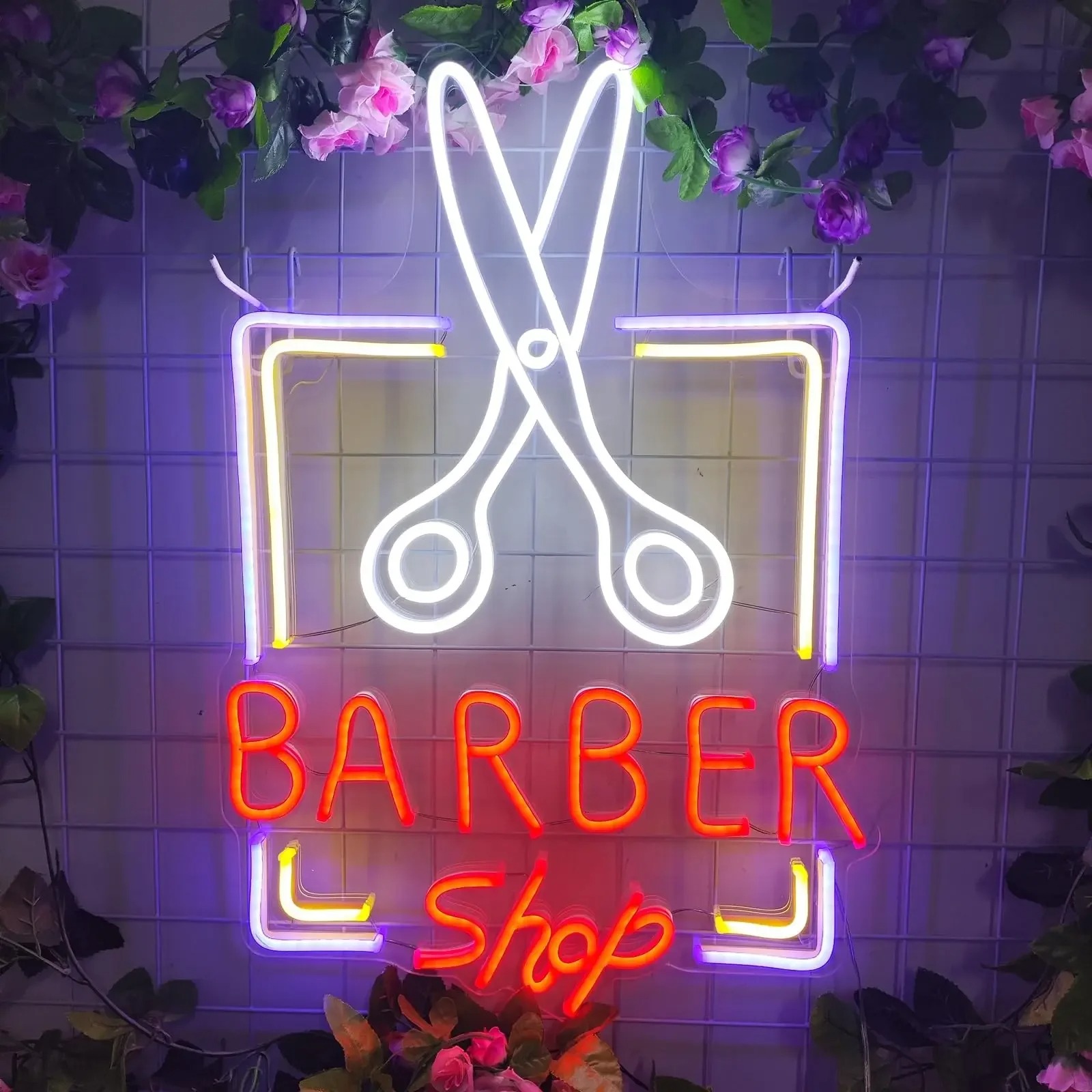 LED Hair Salon Neon Sign Led Light Barber Signboard Light for Wall ...