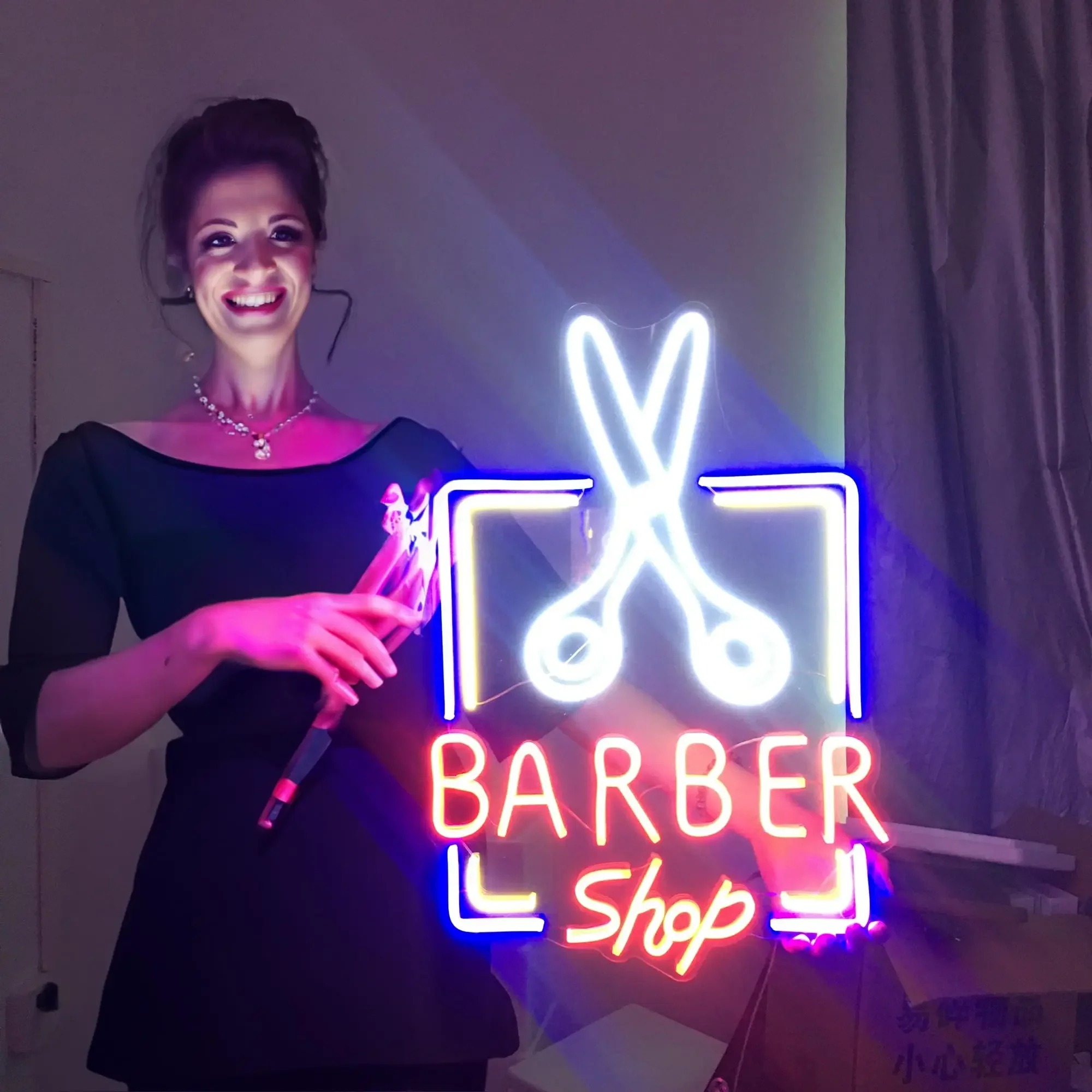 LED Hair Salon Neon Sign Led Light Barber Signboard Light for Wall ...