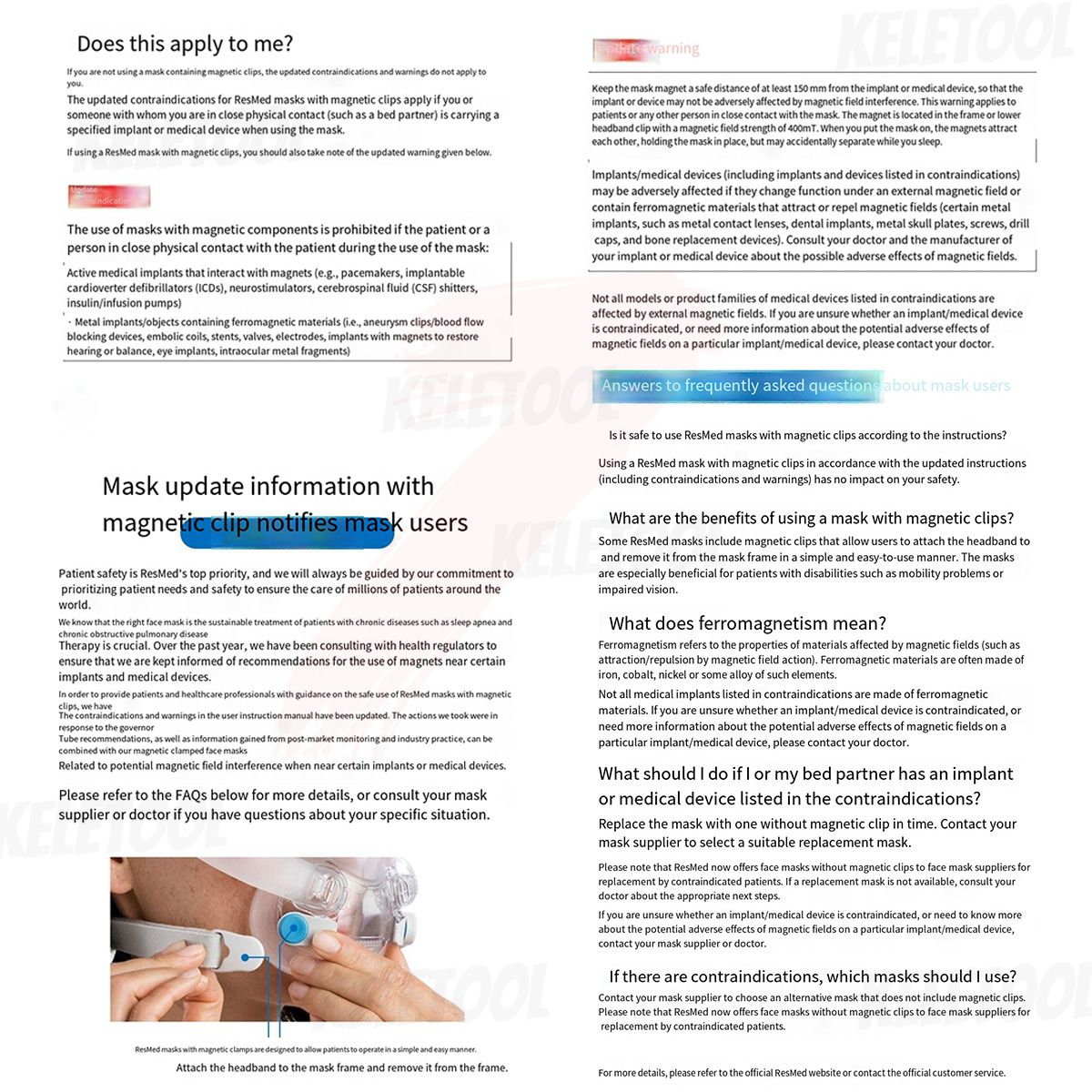 cpap machine Resmed AirFit N20 cpap mask Nose Mask Components Silicone ...