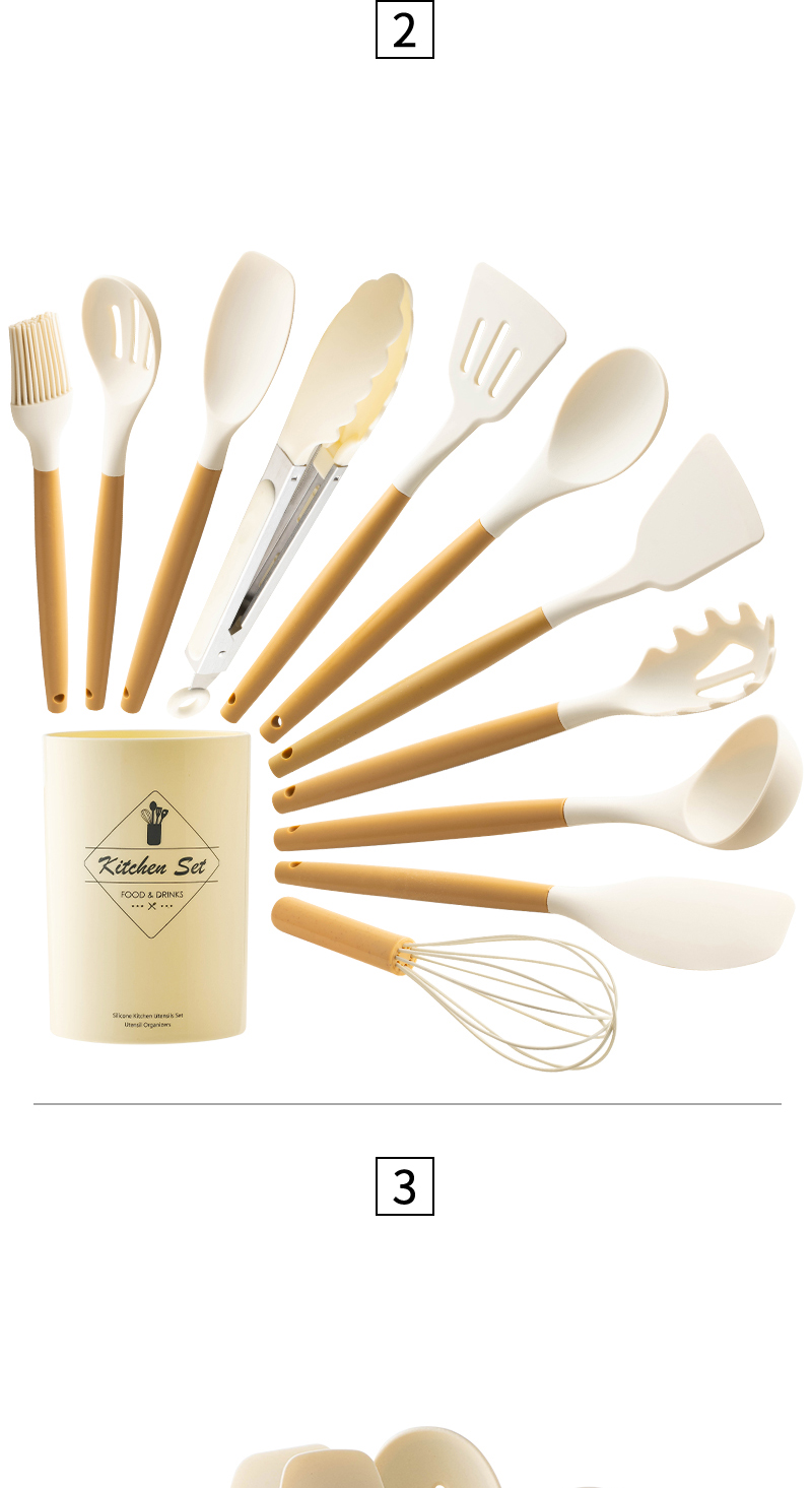 12pcs/set, Silicone Utensil Set, Kitchen Utensil Set, Baking tools and ...