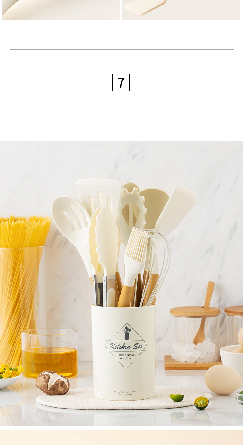 12pcs/set, Silicone Utensil Set, Kitchen Utensil Set, Baking tools and ...
