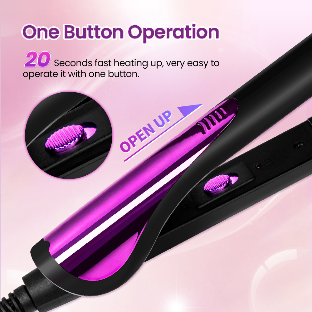 KADONIO 2 in 1 Hair Straightener Portable Hair Curler Mini Hair Styling ...