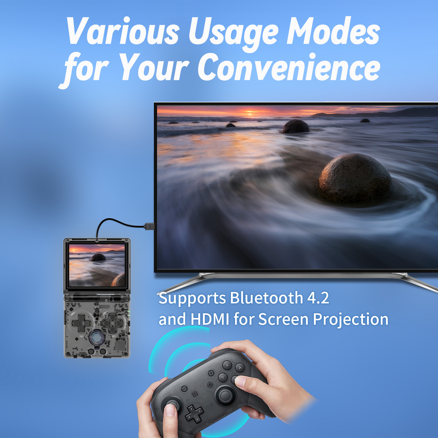 ANBERNIC RG35XXSP flip game console, 3.5-inch screen, Linux system ...