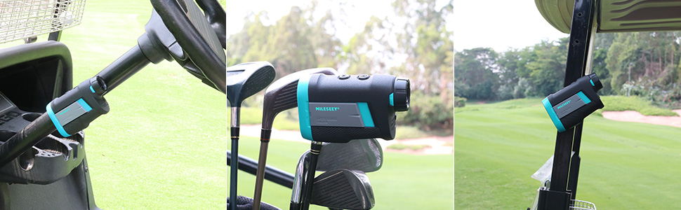 MILESEEY PF260 Rechargeable Golf Rangefinder Magnetic Telescope Slope Adjusted Flagpole Lock ...