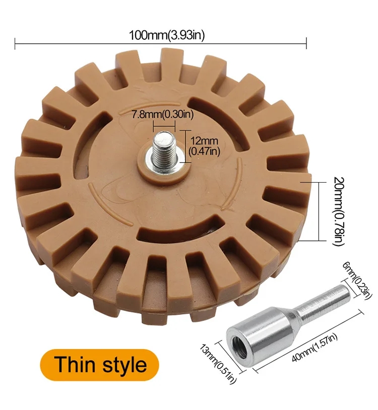 6mm Shank Pneumatic Degumming Disc To Rubber Wheel Degumming Grinding ...