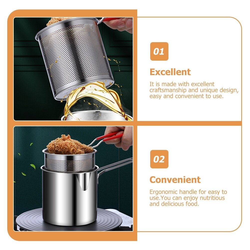 Tall & Mini Stainless Steel Tempura Deep Frying Oden Cooker Chicken ...