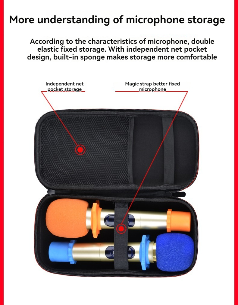 [Shopee Choice] Wireless Dual Microphone Bag with Zipper Portable Case ...