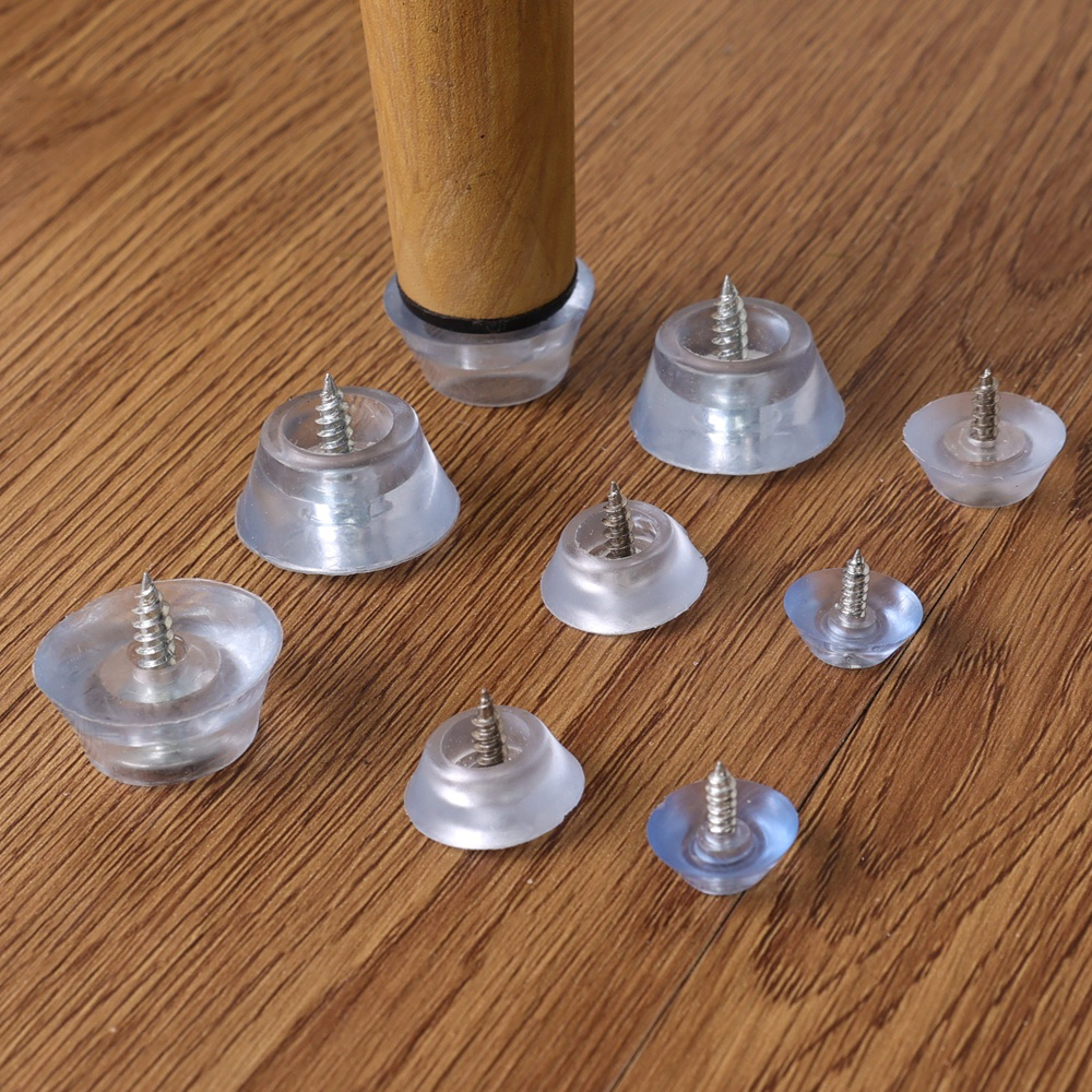 4/10Pcs Silicone Furniture Foot Covers Transparent Protector Cap Non ...
