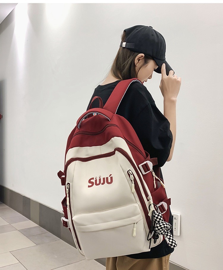 School bag ins high quality high appearance level backpack Large capacity junior high school ...