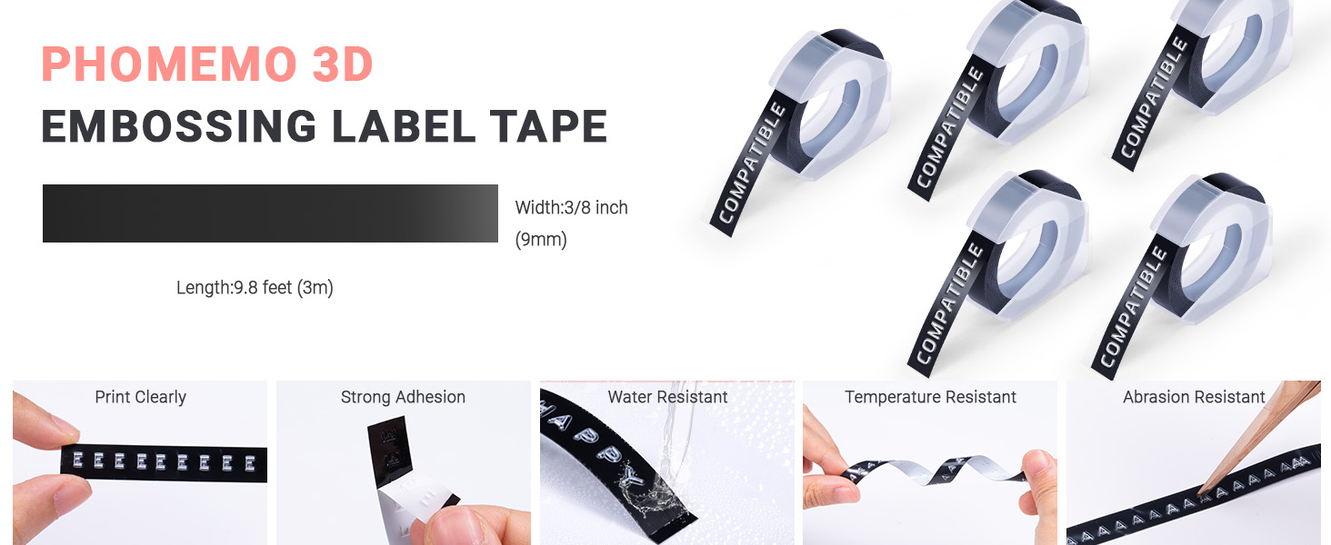 Phomemo Portable Manual 3D Embossing Label Maker E975,Typewriter with ...