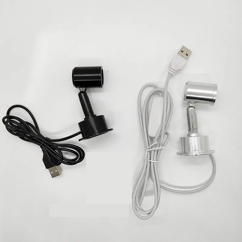 Led USB Spotlight 3W DC5V Jewelry Cabinet Showcase Counter Lamp Surface Mounted Ceiling Mini ...