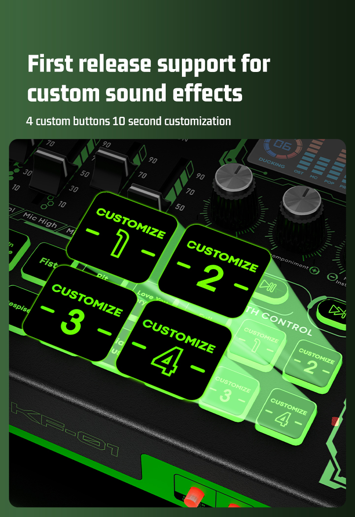 KoorFly Creative Sound Card Set Penuh Profesional KF01 48V Audio ...