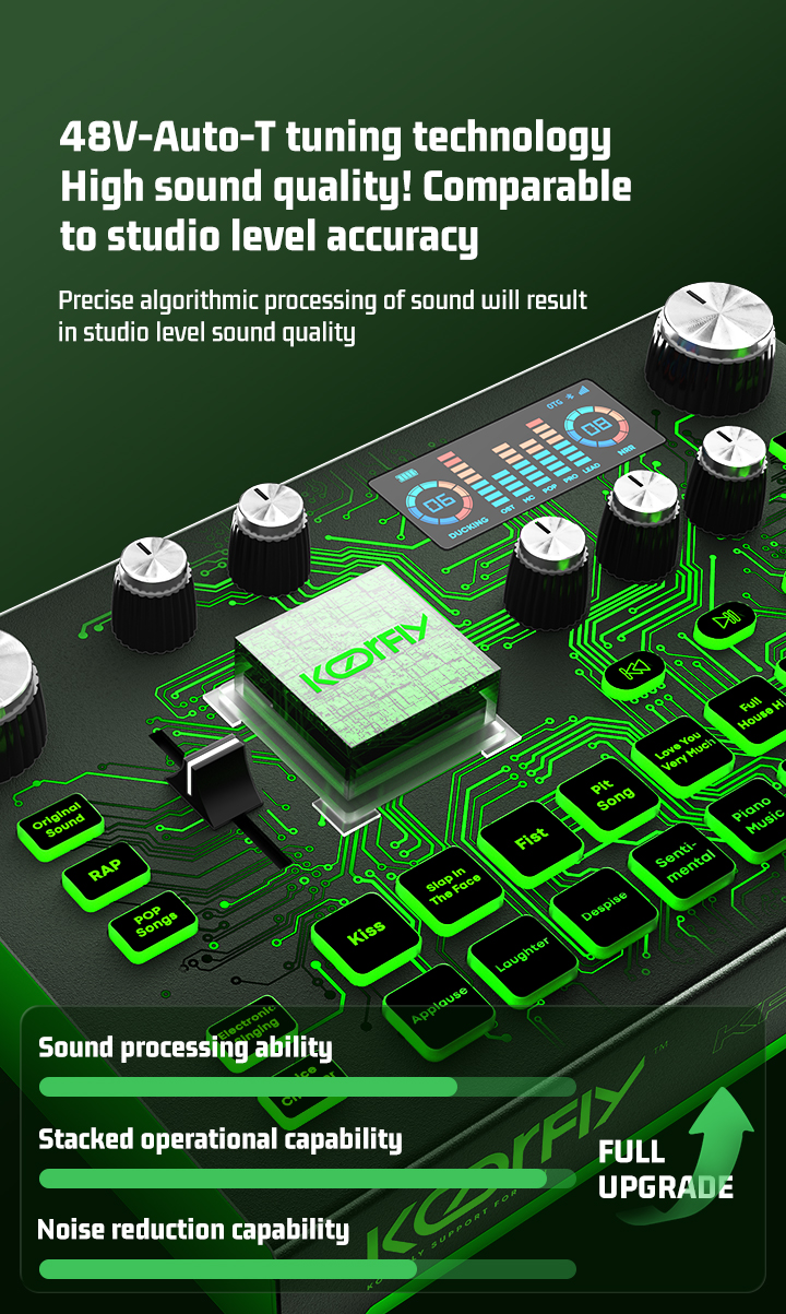 KoorFly Creative Sound Card Set Penuh Profesional KF01 48V Audio ...