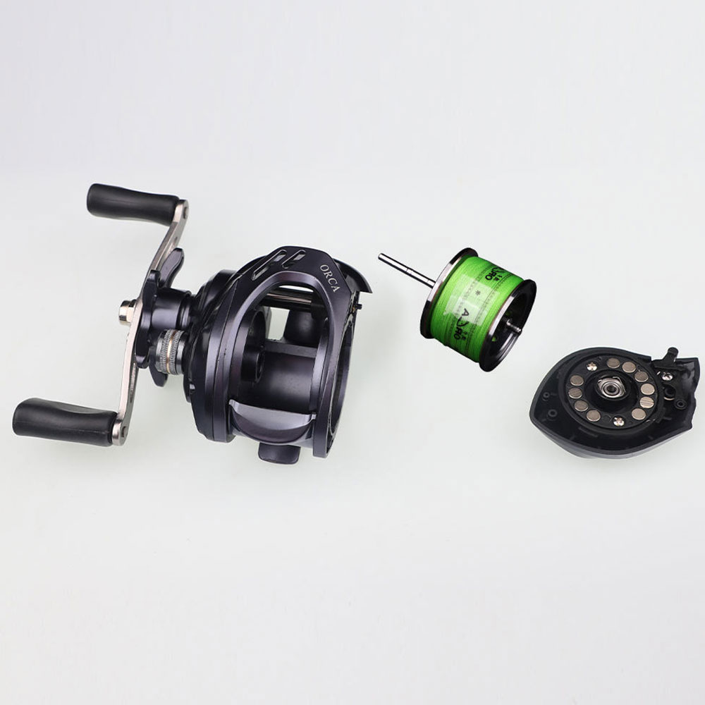 Baitcasting Reel With The Line 8KG Max Drag 7.2:1 Gear Ratio High Speed Fishing Reel 5+1BB BC ...