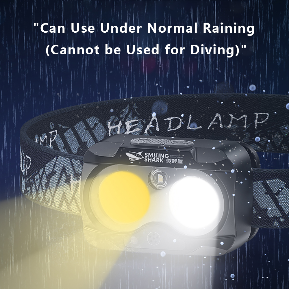 SmilingShark TD0173 LED Mini Head Lamp Yellow / White / Red Headlight ...