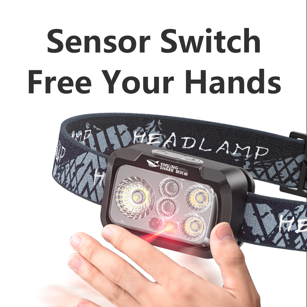 SmilingShark TD0174 LED Mini Head Lamp Super Bright Sensor Headlight ...
