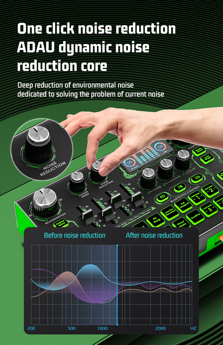 [Penjual Tempatan] KoorFly Live Sound Card KF01 48V Mikser Penghapusan ...