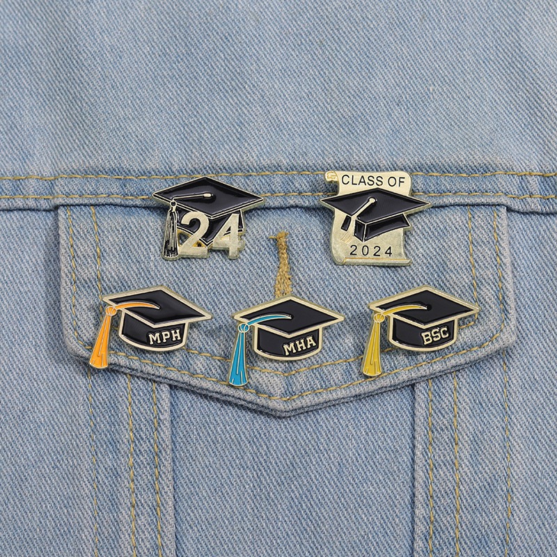 2024 Graduation Souvenir Gift Souvenir Pin Brooches Cartoon Bachelor's ...