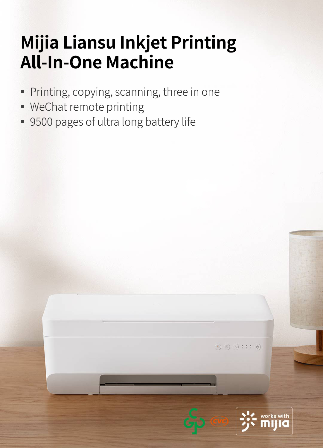 Xiaomi Mijia Inkjet All-in-One Printer, 9500 Pages Color Printing ...