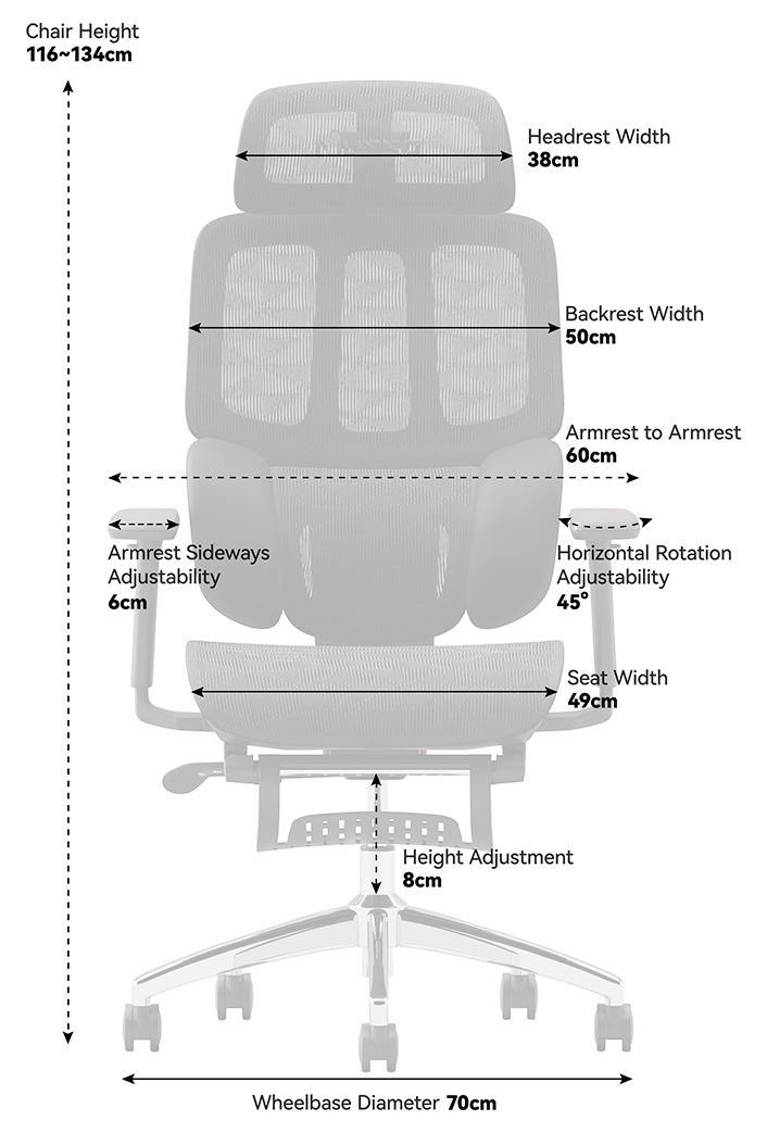 MUSSO H80 CLASS Ergonomic Chair 3D Armrest and Adjustable Headrest Game ...