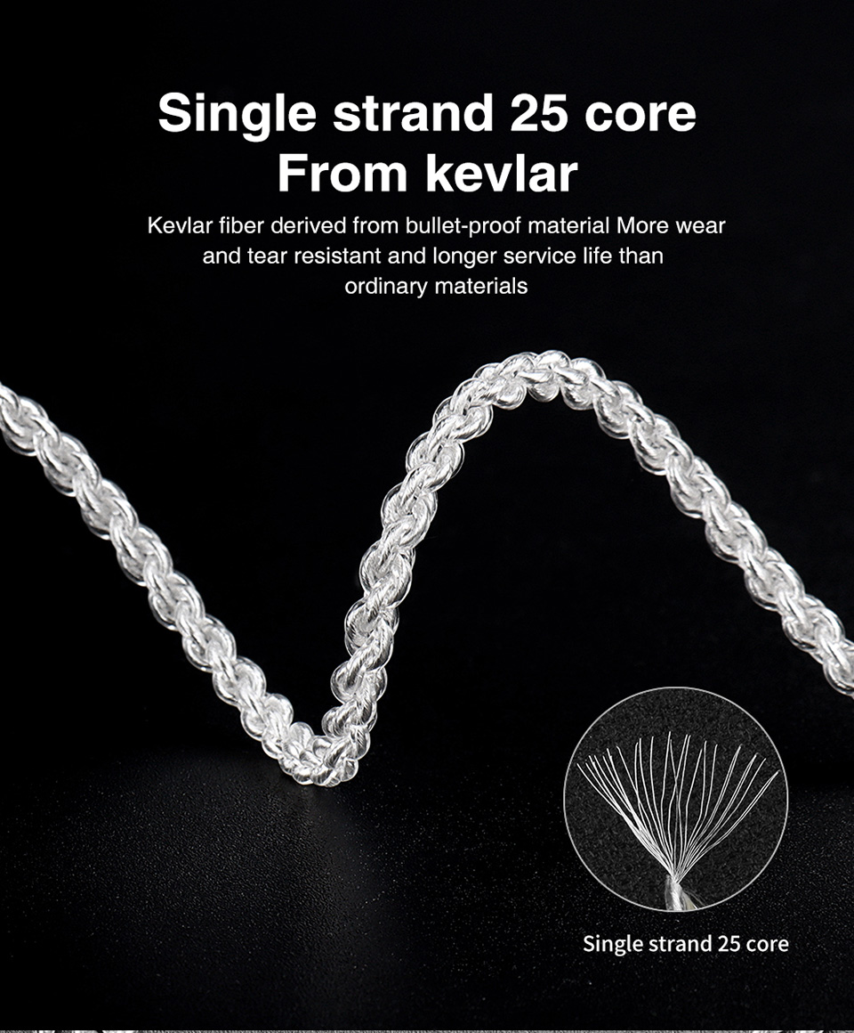 TRN A7 Original Upgraded Earphone Cable HIFI 2Pin Use For TRN MT1 KZ ...