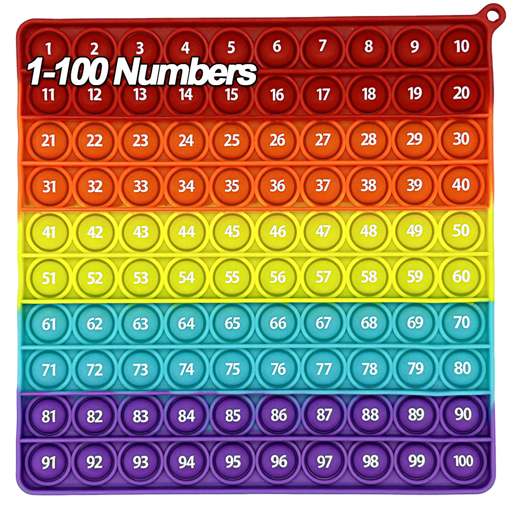 6.8in(17. 3cm) 1-100 Numbers Counting Fidget Pop Toys Stationery Math ...
