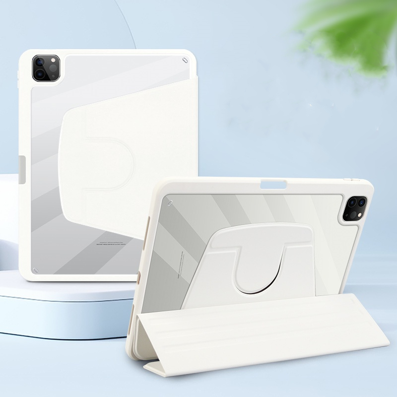 NIXXOS 360 Rotate Case Acrylic with Pencil Holder For iPad 10th Gen (10 ...