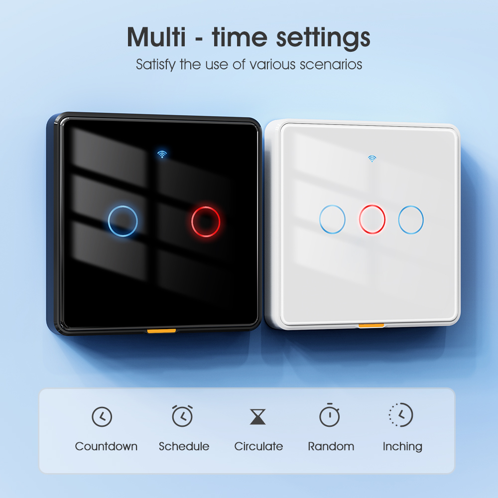 SMATRUL Tuya Smart Home No Neutral Wire Wireless WiFi RF433 EU Wall ...