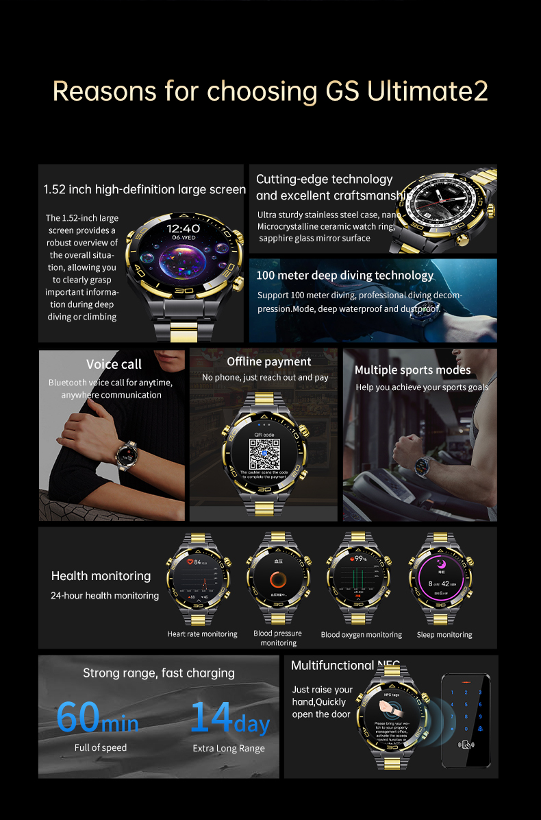 GS Ultimate 2 Smartwatch Men Bluetooth Call Dynamic Island Smartwatch ...