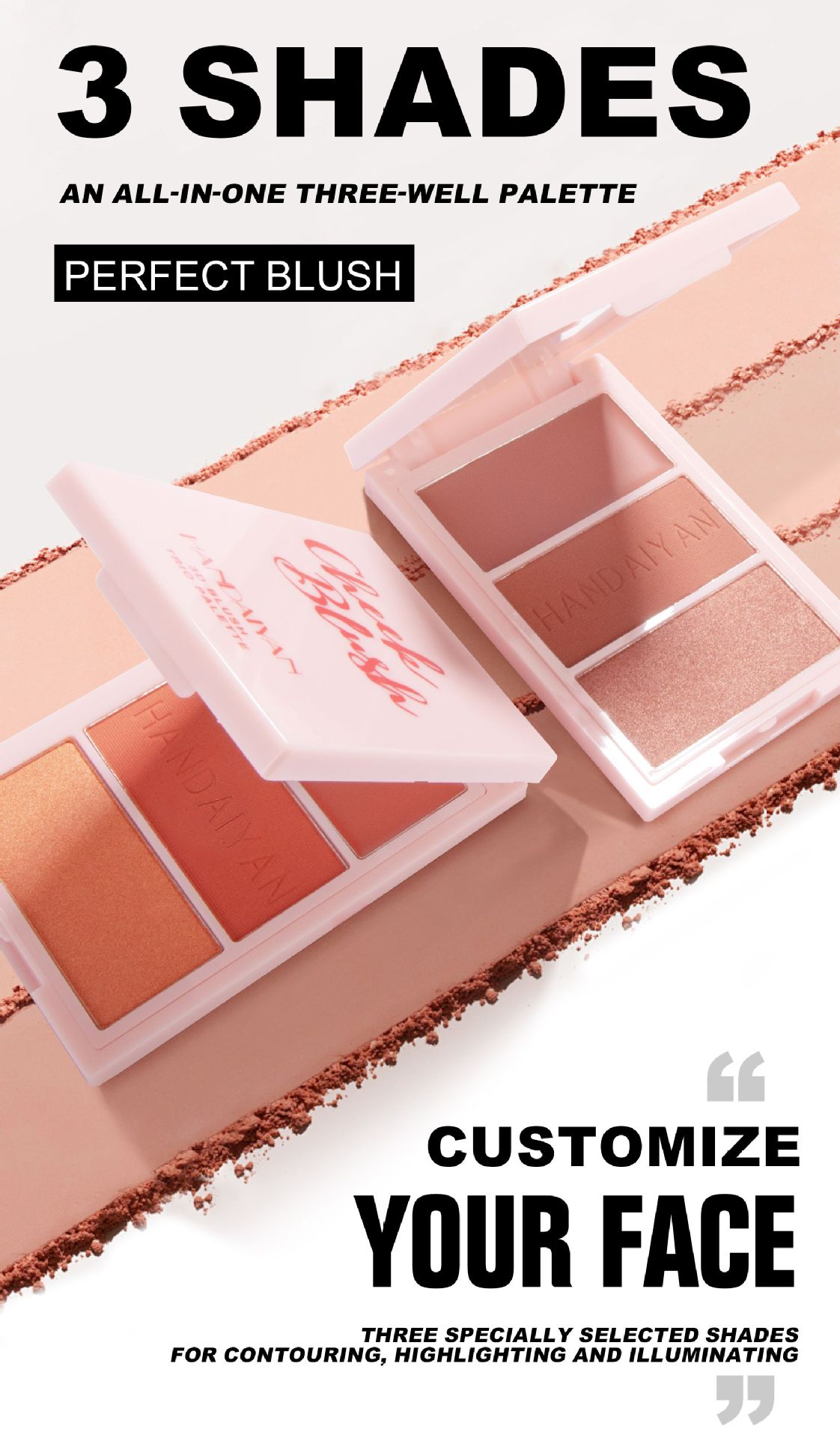 Multi-Functional Face Palette - Includes Blush, Highlighter & Contour ...