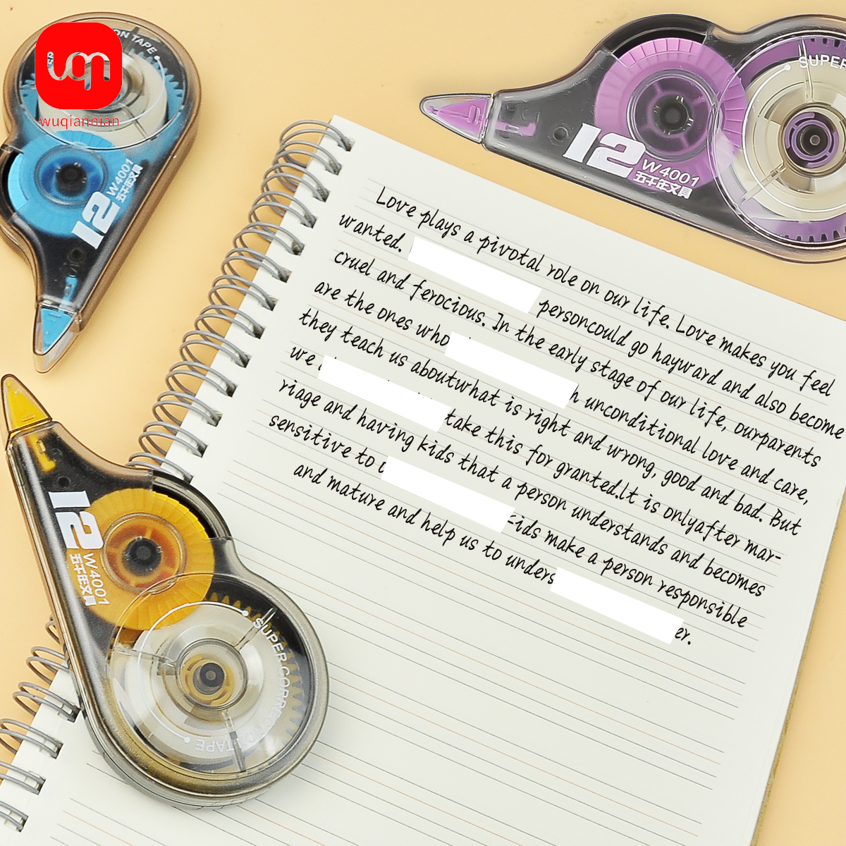 Cool black correction tape, transparent visible capacity, large and ...