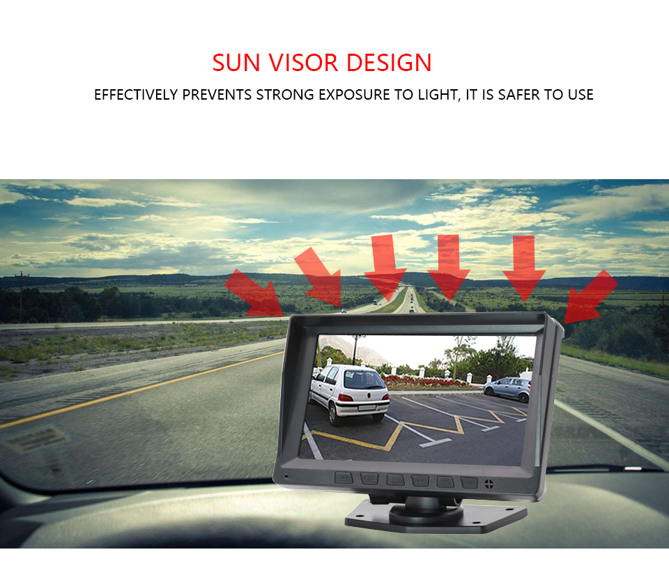 Smartour 7 Inch VGA Interface TFT LCD AV Car Monitor with AHD 1920 ...