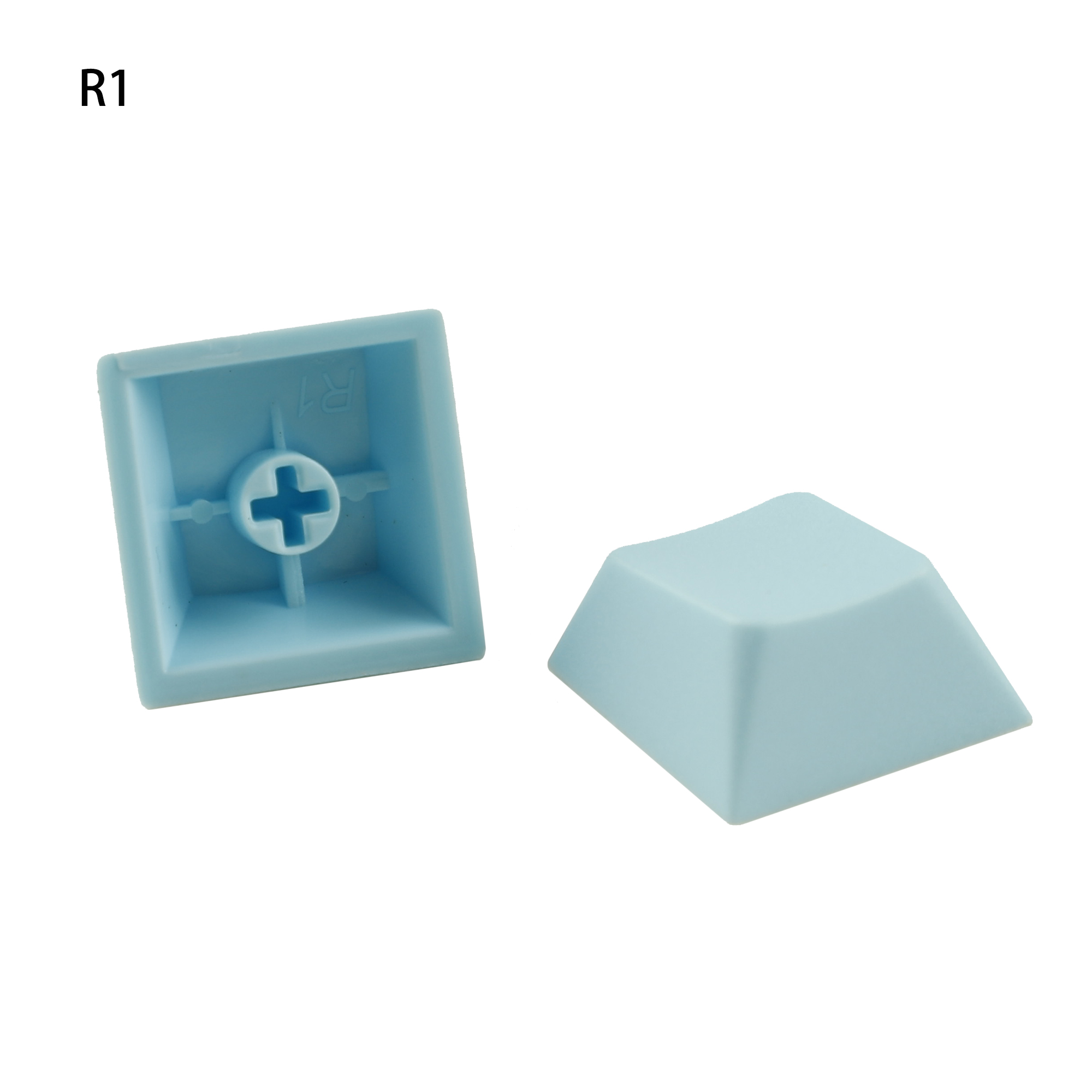 YMDK 10 Pcs Cherry profile 1u R1 R2 R3 R4 Blank Thick PBT Alphanumeric ...