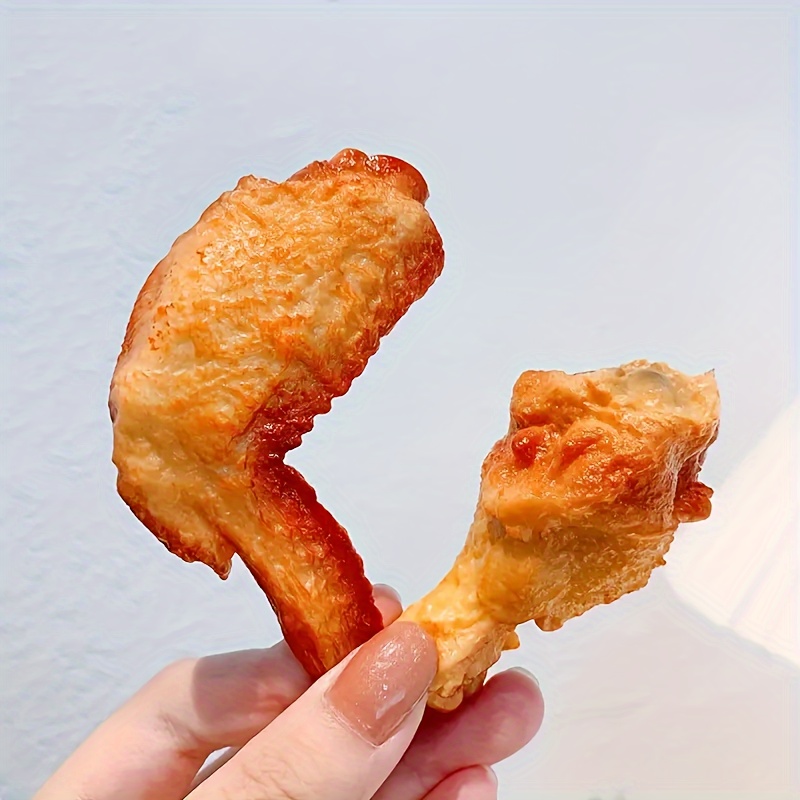 Fried chicken shape hairpin fake food funny simulated chicken leg ...