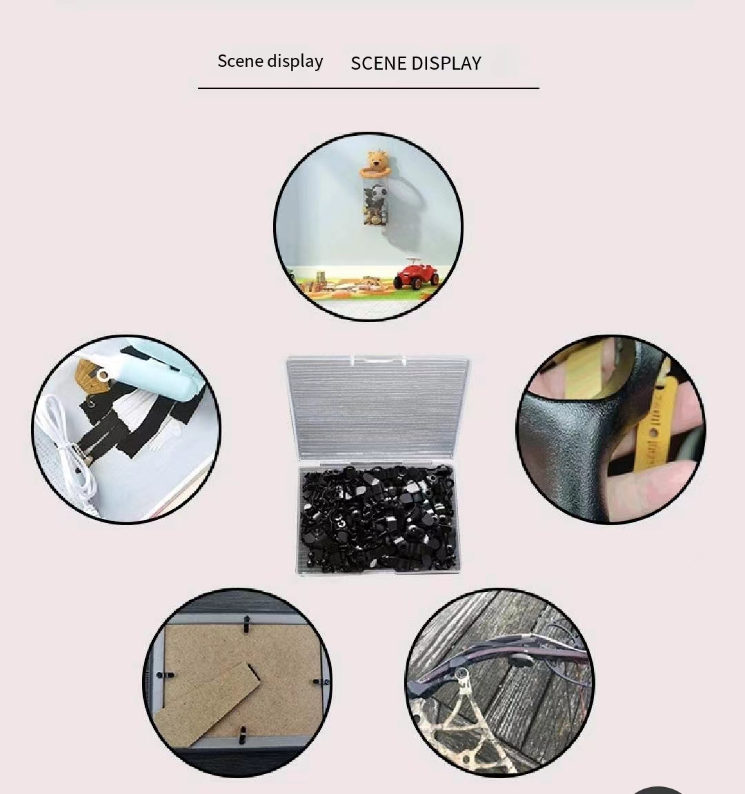 200pcs Combo Black Bow Back Plate Pressure Plate Shrapnel Bow Buckle ...