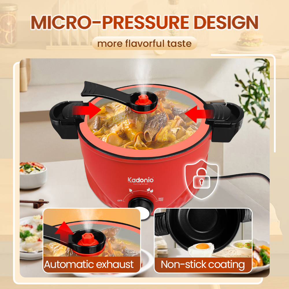 KADONIO 3L 4L Electric Cooker Electrik Micro Pressure Cooker Multifunction Cooker Multi Cooker ...
