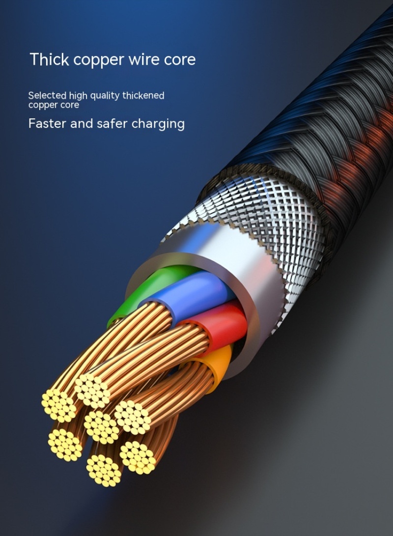 66W 2 In 1 TPE+Aluminum Alloy Data Cable Nylon Weaving Fast Charging ...