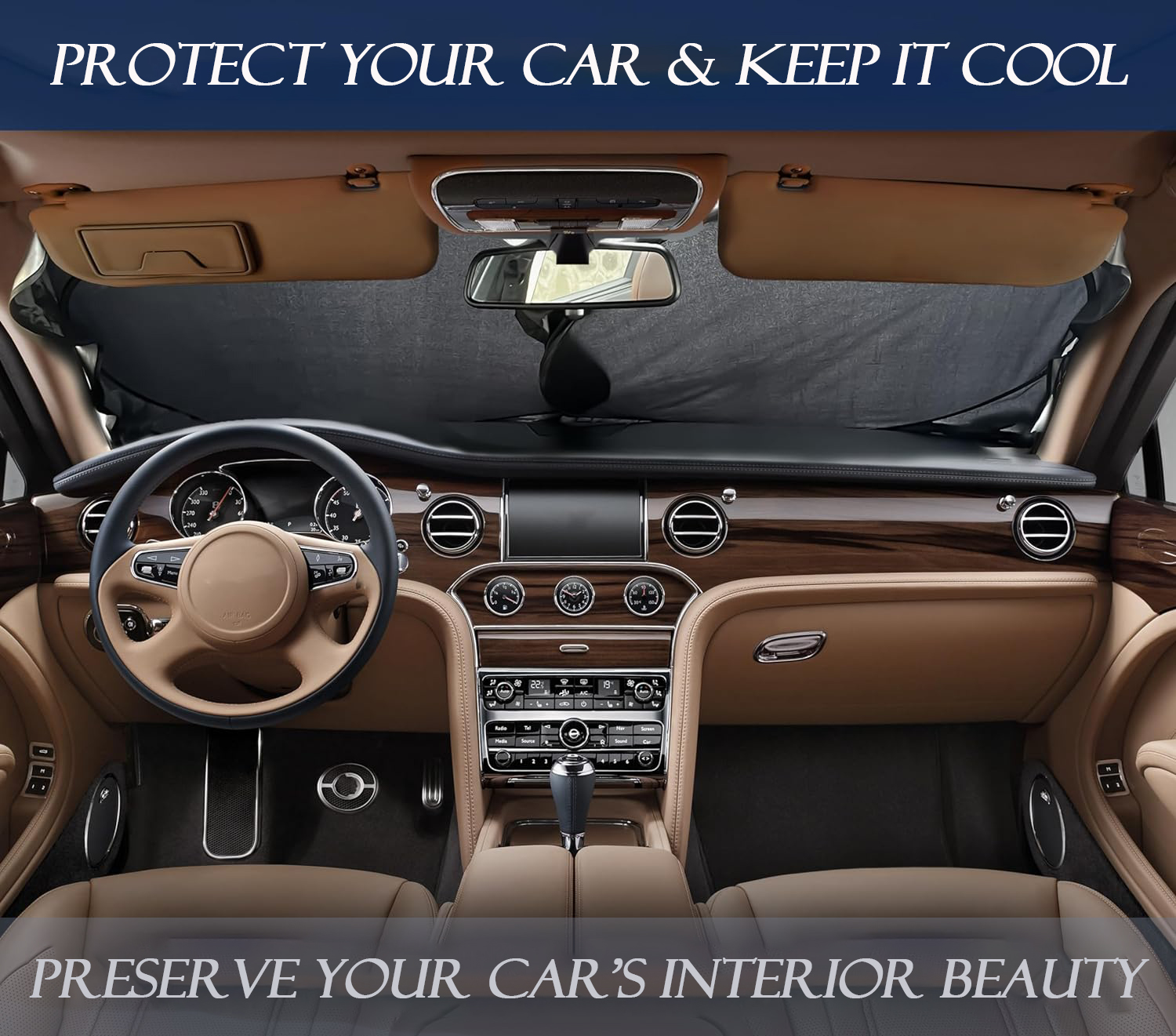 AOLA Car Windshield Sun Shade Reflector Sunshade Offers Ultimate ...