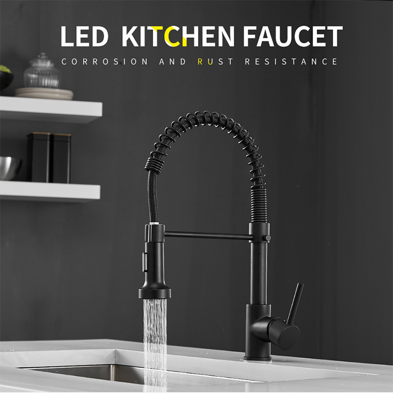 High quality kitchen faucet 304 Stainless steel Spring pull type ...