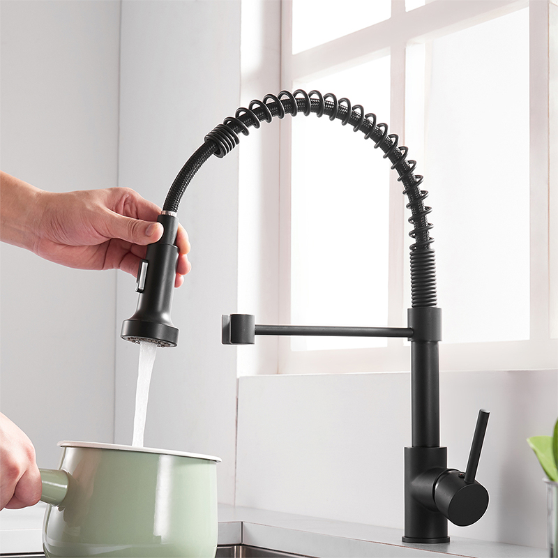 High quality kitchen faucet 304 Stainless steel Spring pull type ...