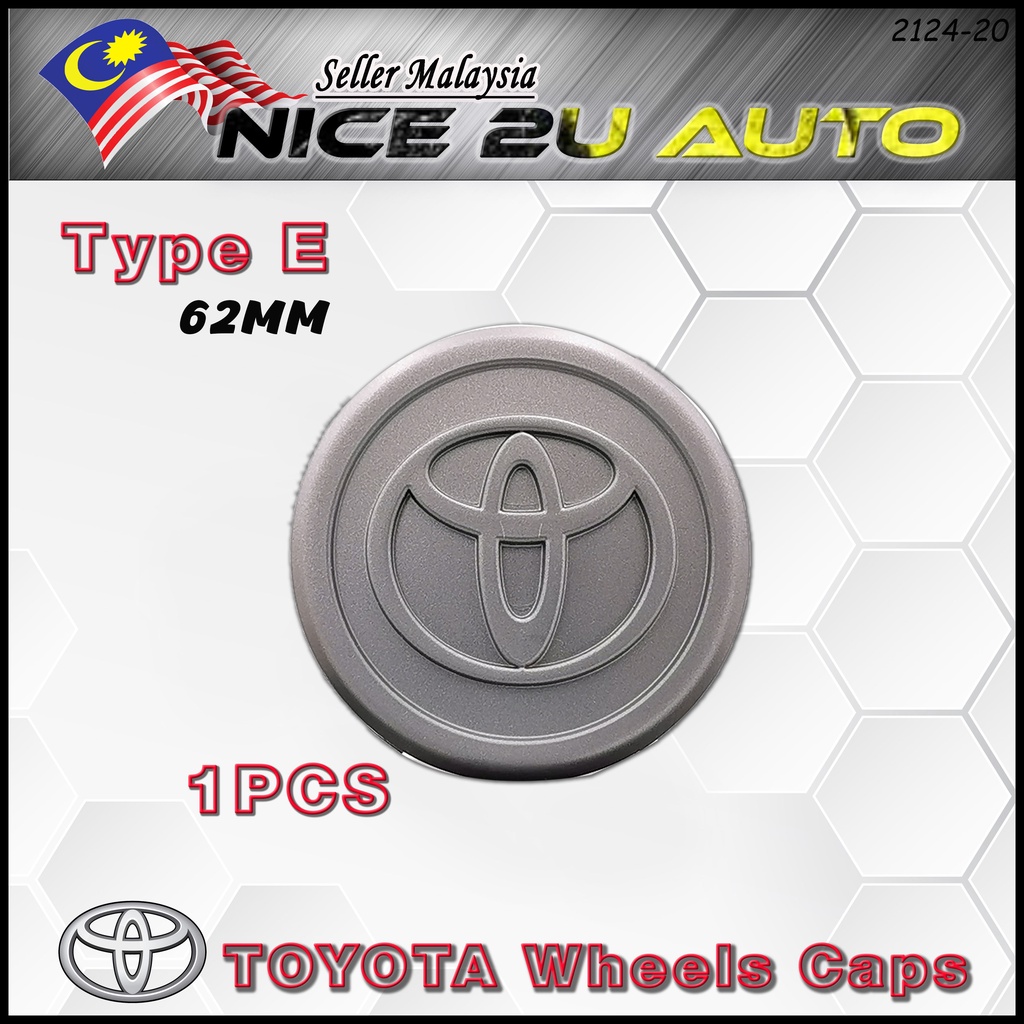 Toyota 57mm 62mm Rim Cap Vios Avanza Innova Camry Alphard Sport Rim ...