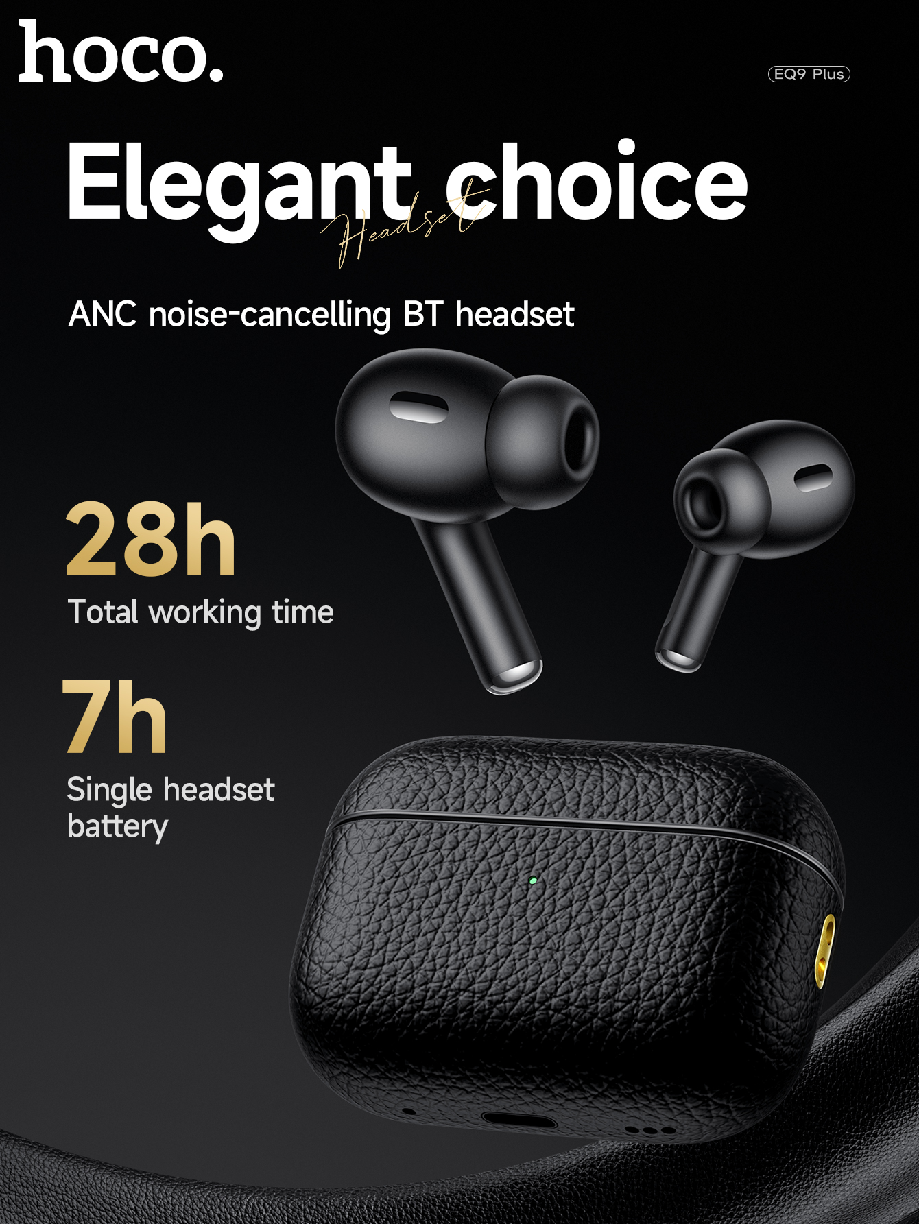 HOCO EQ9 Plus TWS True Wireless Earphone ANC Noise Reduction Bluetooth ...