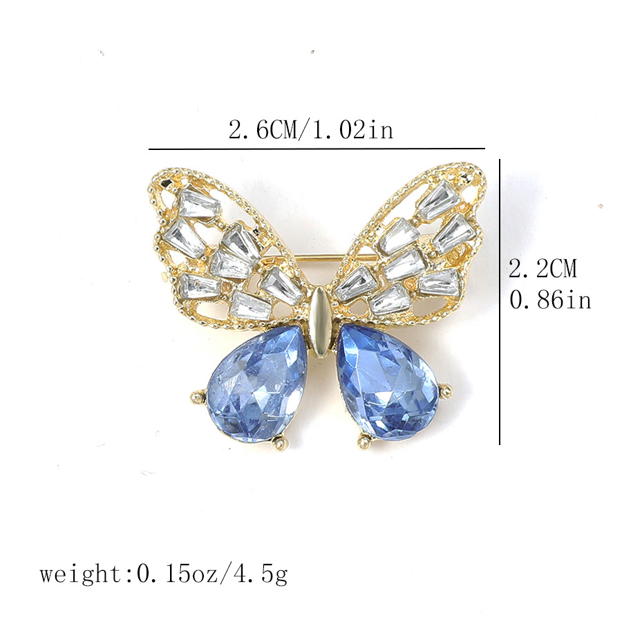Sapphire Diamond butterfly brooch Pin Hijab Pin Shawl Pin Shoulder ...